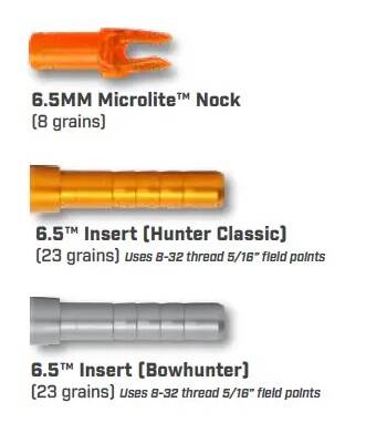 EASTON 729585 6-1/2-MM 250 Spine Hunter Classic Arrows With 2-Inch ...