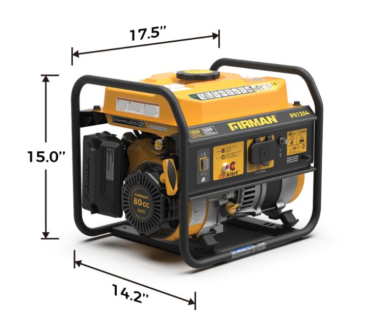 FIRMAN P01204 1500-Watt Portable Gas Generator at Sutherlands