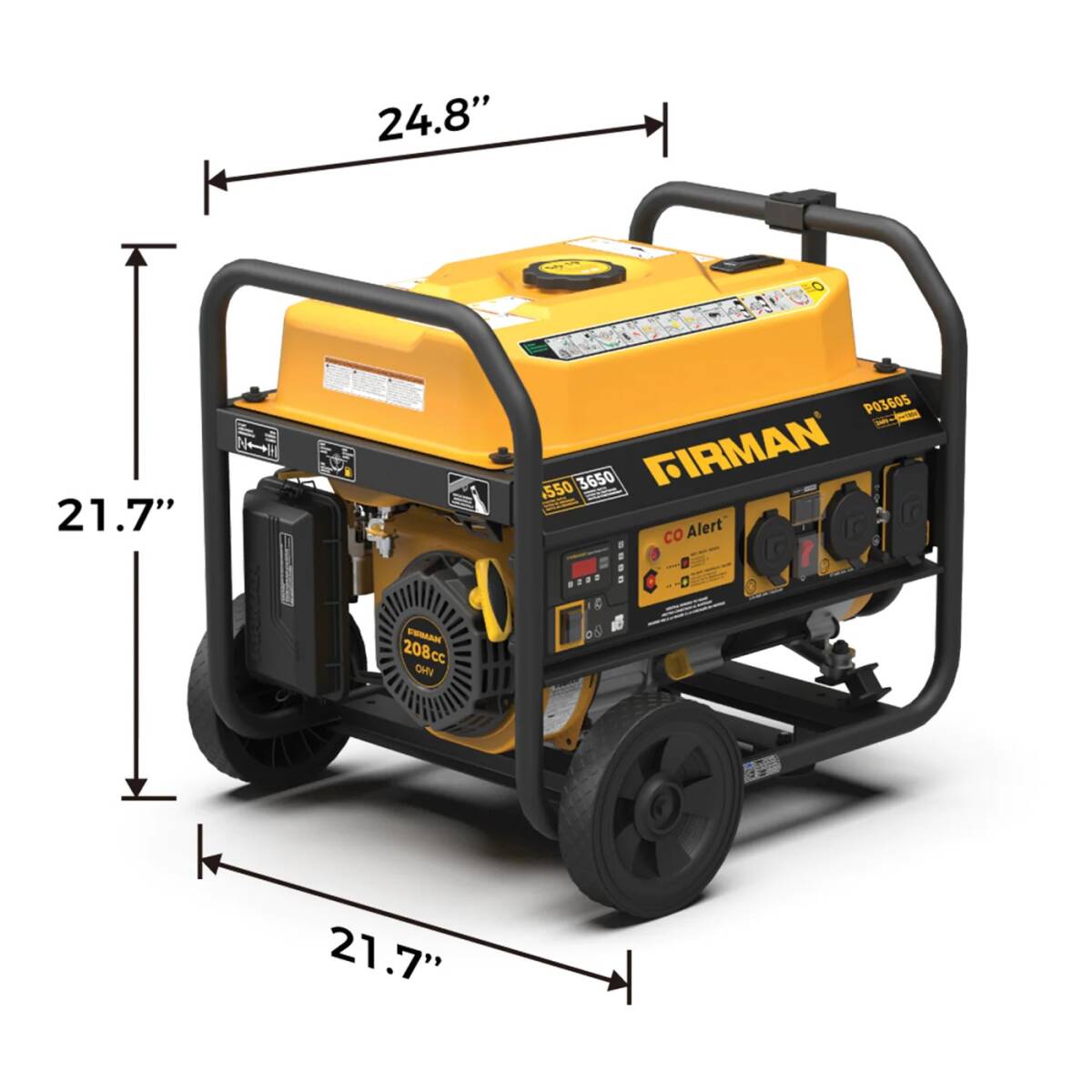 FIRMAN P03605 4550/3650-Watt 120/240-Volt Recoil Start Gas Portable ...