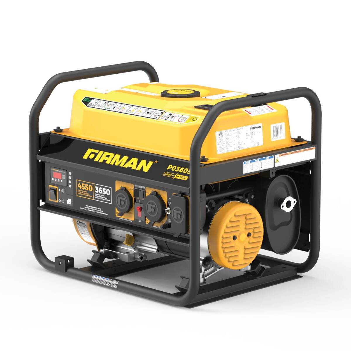 FIRMAN P03605 4550/3650-Watt 120/240-Volt Recoil Start Gas Portable ...