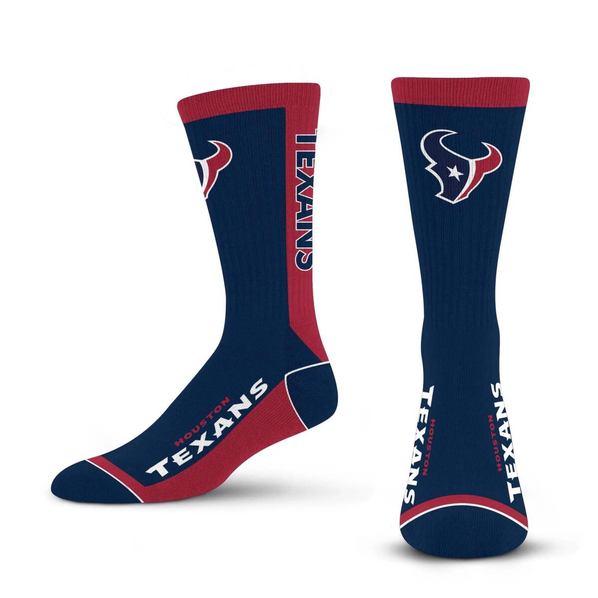 FOR BARE FEET 577 Houston Texans MVP Crew Sock In Team Colors, Size ...