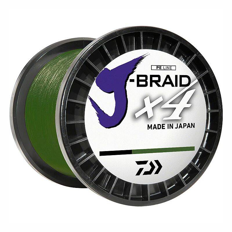 DAIWA JB4U10-150DG 4-Strand 10-Pound Dark Green J-Braid Braided Line ...