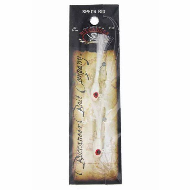 Buccaneer Bait Company BU-STR18-W/W 1/8-Ounce, White/White, Speckled ...