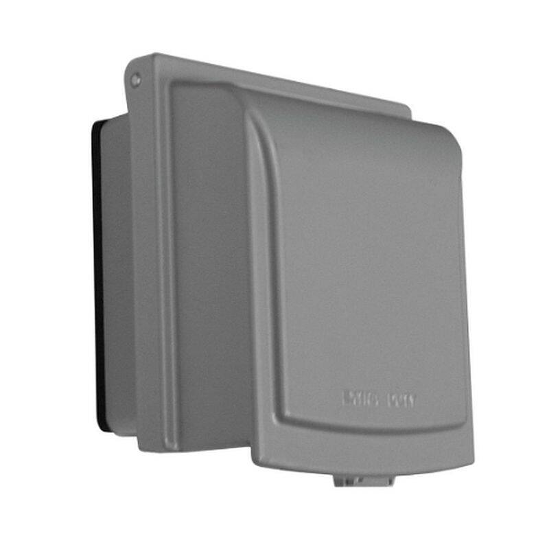 SIGMA 14433M Gray Rectangular Weatherproof While-In-Use Receptacle ...