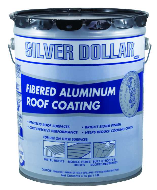 Gardner 6215-GA 4.7-Gallon Silver Dollar Fibered Aluminum Roof Coating ...