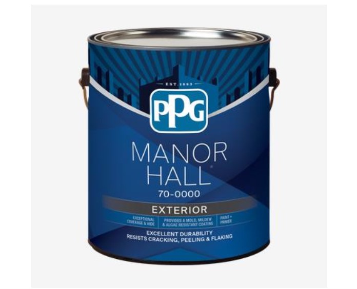 MANOR HALL 00444490 Manor Hall Exterior Latex Paint, Flat Ultra Deep ...