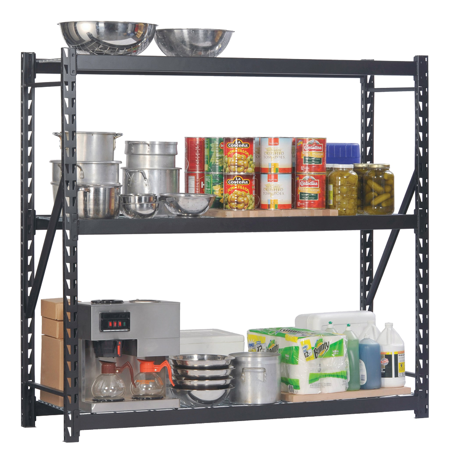 Edsal Hom-e-quip ERZ721872W3 72 X 18 X 72-Inch 3-Shelf Welded Steel ...