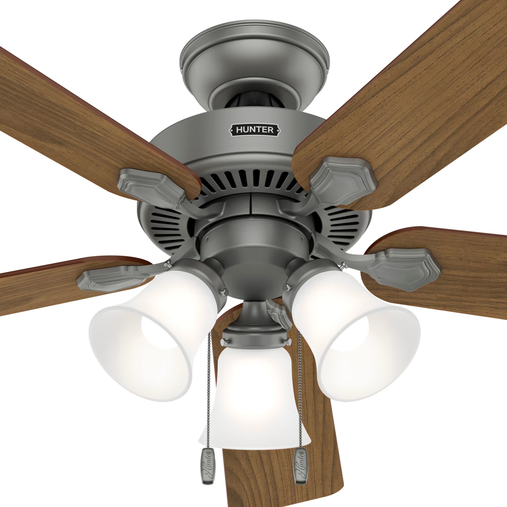 Hunter® 50894 Swanson 52-Inch Matte Silver Indoor LED 5-Blade Ceiling Fan at Sutherlands