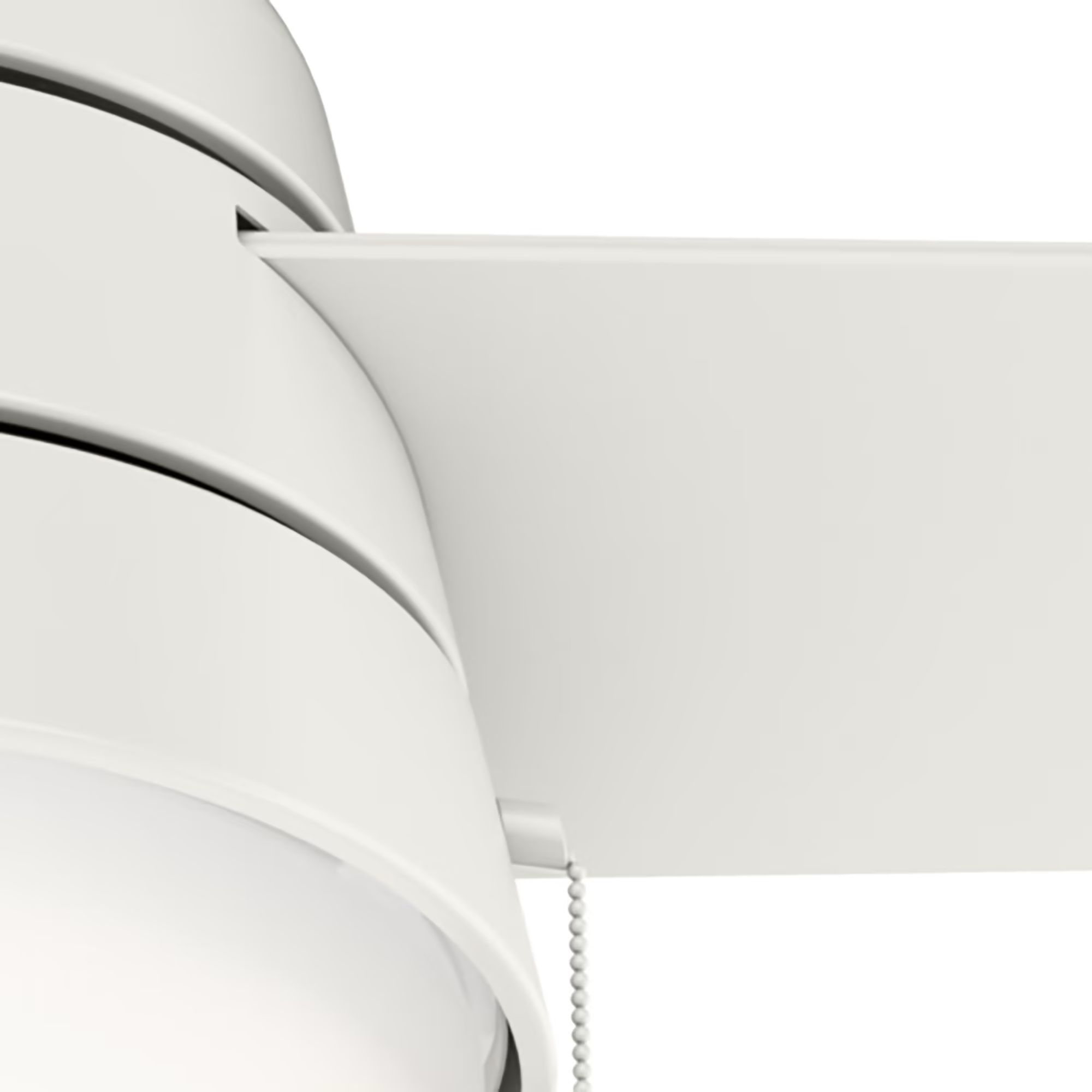 Hunter® 50387 52-Inch Fresh White Aker Outdoor Ceiling Fan With Light ...