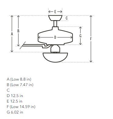 Hunter® 53327 Builder Low Profile 52-Inch New Bronze Indoor LED 5-Blade ...