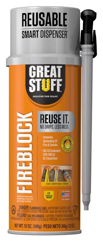 GREAT STUFF 99112831 12-Ounce Fireblock Orange Insulating Foam Sealant ...