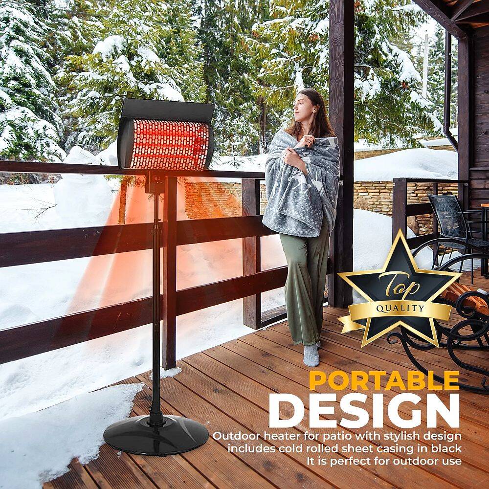 KMS Tools WL-SPH15NR Outdoor Electric Infrared Patio Heater With Remote ...