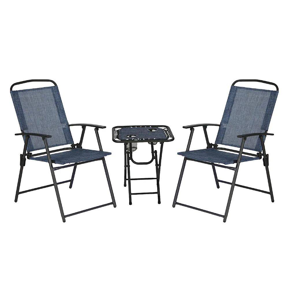 KMS Tools TP-3PC-PATIO 3-Piece Folding Patio Set, Includes 2 Chairs And ...