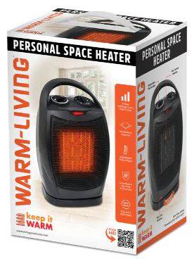 Warm Living WL-SH6-BLK 10-Inch Personal Ceramic Space Heater ...