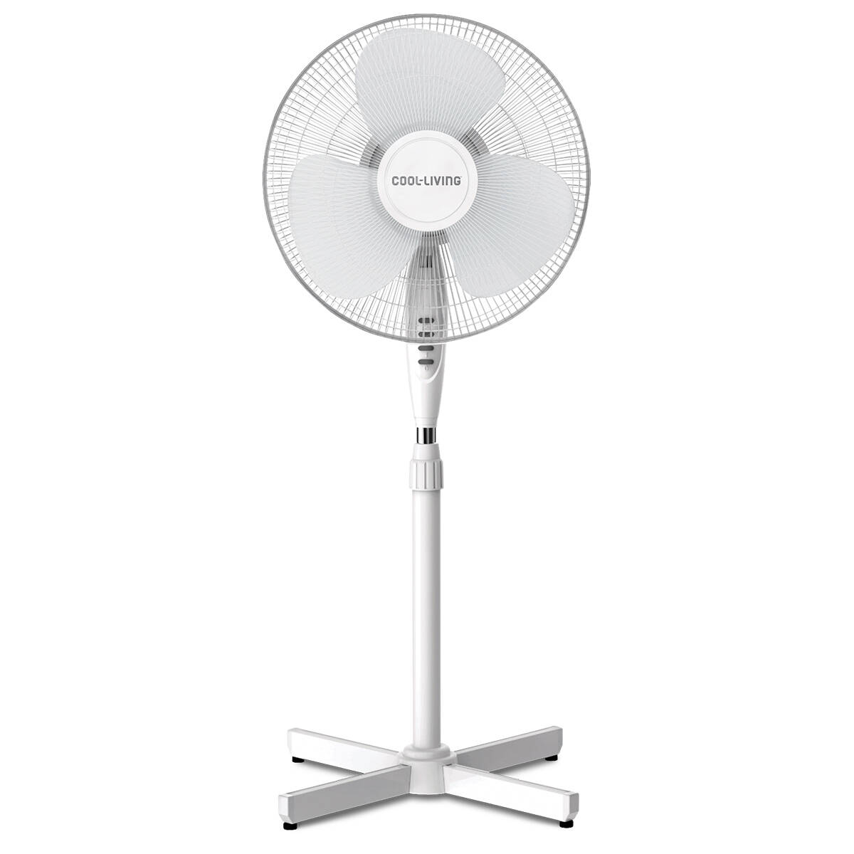 Cool Living CL-40-WHT 16-Inch White Oscillating Pedestal Fan at Sutherlands