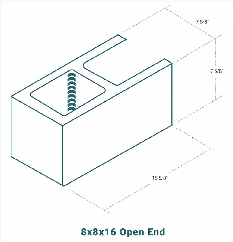 KANSAS TOOL BLOCK 8 X 8 X 16-Inch Open End Concrete Block at Sutherlands