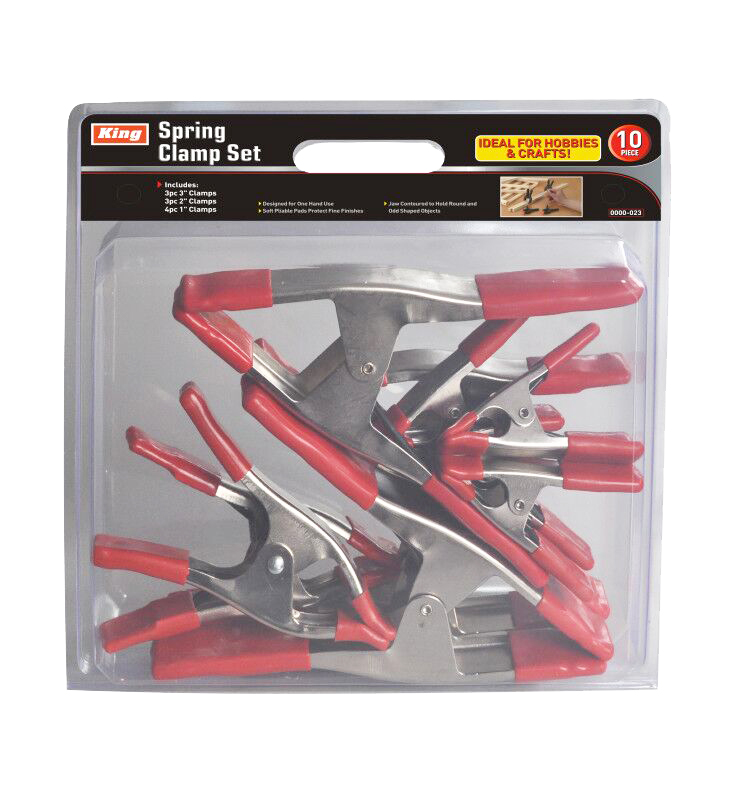 King 1474-0-QP 10-Piece Steel Spring Clamp Set at Sutherlands