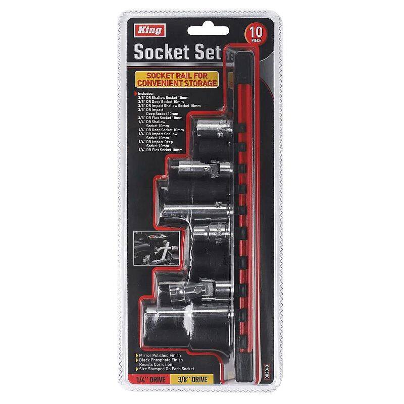 King 0020-0 10-Piece 10Mm Socket Set at Sutherlands
