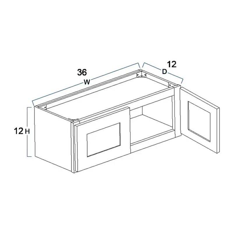 Koch Cabinets W3612-2B 36 X 12-Inch Arctic Pioneer Wall Cabinet at ...