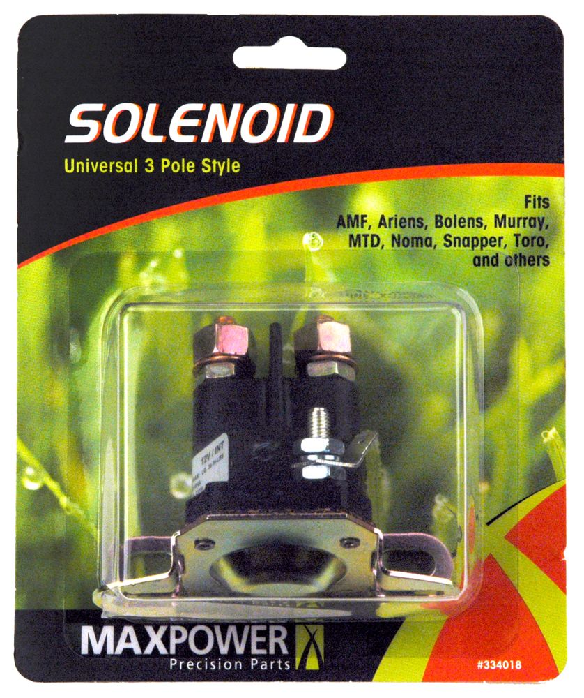 Max Power Precision Parts 334018 Universal 3-Pole Solenoid at Sutherlands