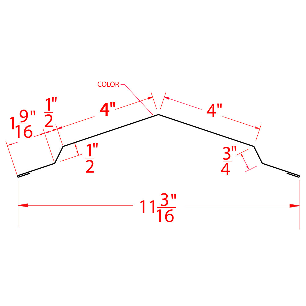 MBS RCGM 10-Foot X 3-Inch Galvanized Ridge Cap at Sutherlands