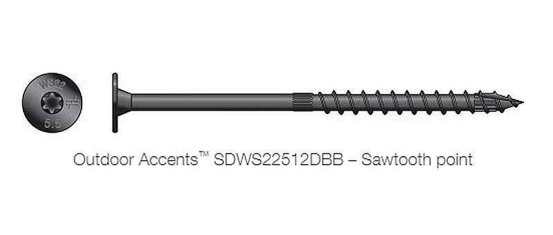 Simpson Strong-Tie® SDWS22512DBB-RN1 .22 x 5-1/2-Inch Outdoor Accents ...
