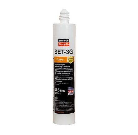 Simpson Strong-Tie® SET3G10 8.5 Ounce Set-3G™ Epoxy Anchoring Adhesive ...