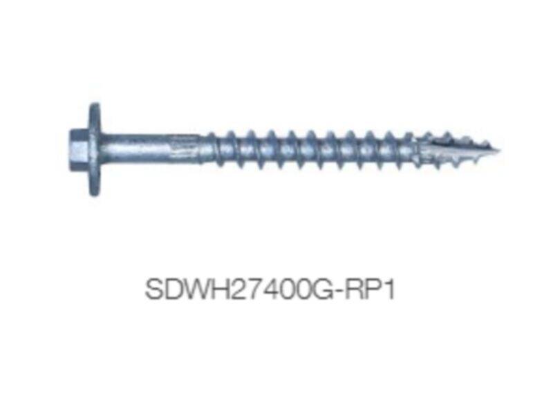 Simpson Strong-Tie® SDWH27400G-RP1 4-Inch 3/8 Hex Strong-Drive SDWH ...