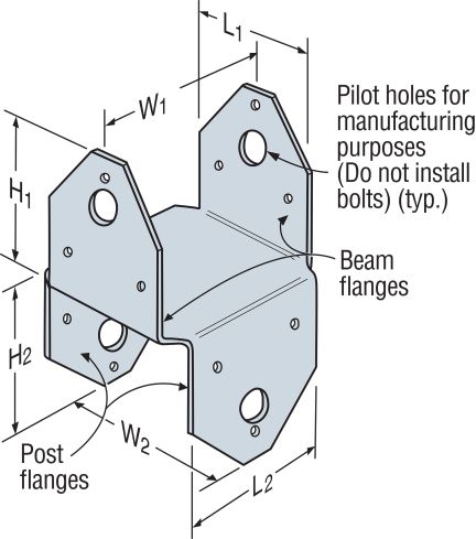 Simpson Strong-Tie® BC4Z 18-Gauge Zmax Galvanized Post Cap at Sutherlands