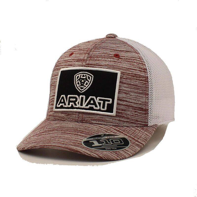 ARIAT® A300056009 Mens Heathered Burgundy/White FlexFit 110 Snap Back Cap With Ariat Logo at ...