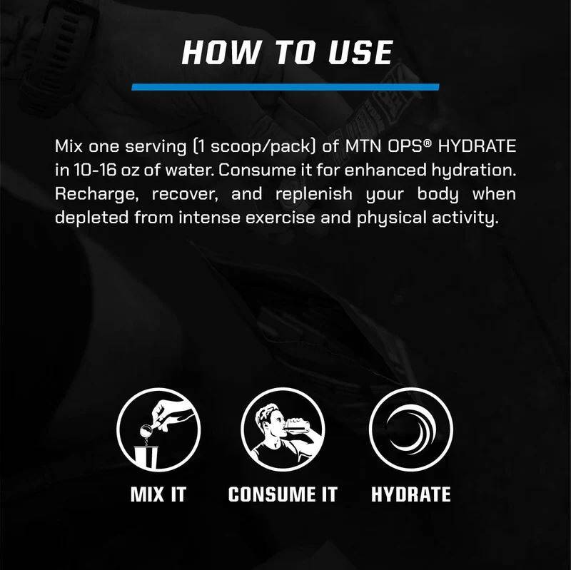 MTN OPS 1134320320 HYDRATE™ Hydration Recovery Recharge Dietary ...
