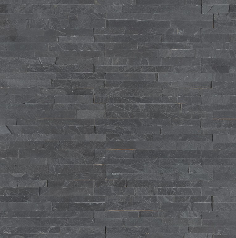 MS INTERNATIONAL LPNLSPREBLK4516 6-Inch X 24-Inch Stacked Stone Black ...