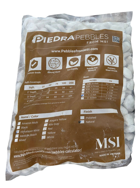 MSI LPEBMHIMWHI5NAT40 1-2 Inch Himalaya White Pebbles 40-Pound Bag at ...
