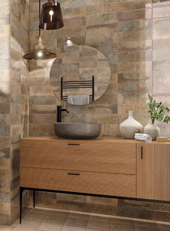 MSI NMARRUS4X12G 4-Inch X 12-Inch Marza Rust Glossy Ceramic Subway Tile ...