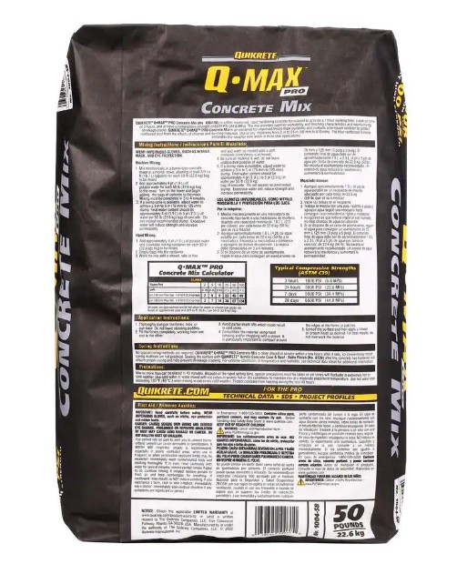 QUIKRETE® 100458 Q Max Pro Concrete Mix 50 Pound at Sutherlands