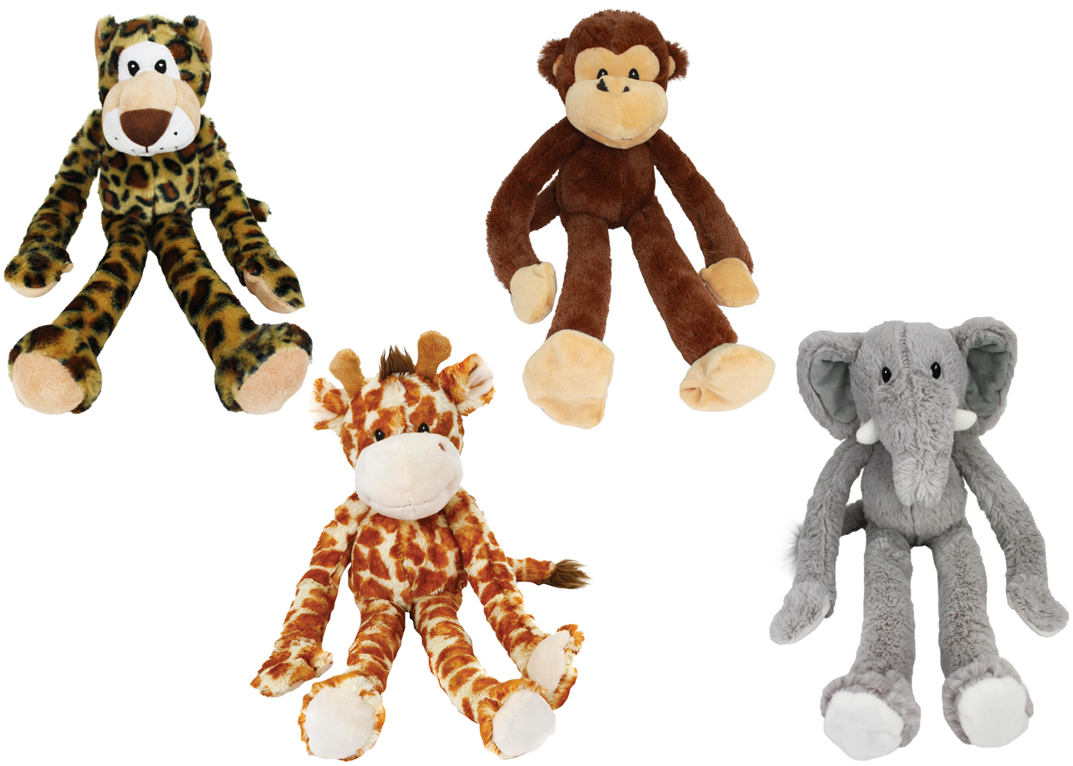 multipet 22370 19-Inch Plush Filled Swinging Safari Dog Toy, Assorted ...