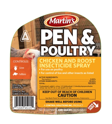 Martin's MA4511 1-Quart Pen & Poultry Chicken And Roost Insecticide ...