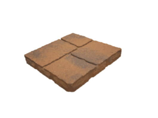 Oldcastle 10105250 16-Inch 4-Cobble Charcoal Tan Slab Patio Stone at Sutherlands