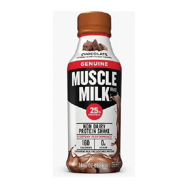 MUSCLE MILK 14 oz MUSMILKCH 14-Oz Chocolate Flavor Liquid Protein Shake ...
