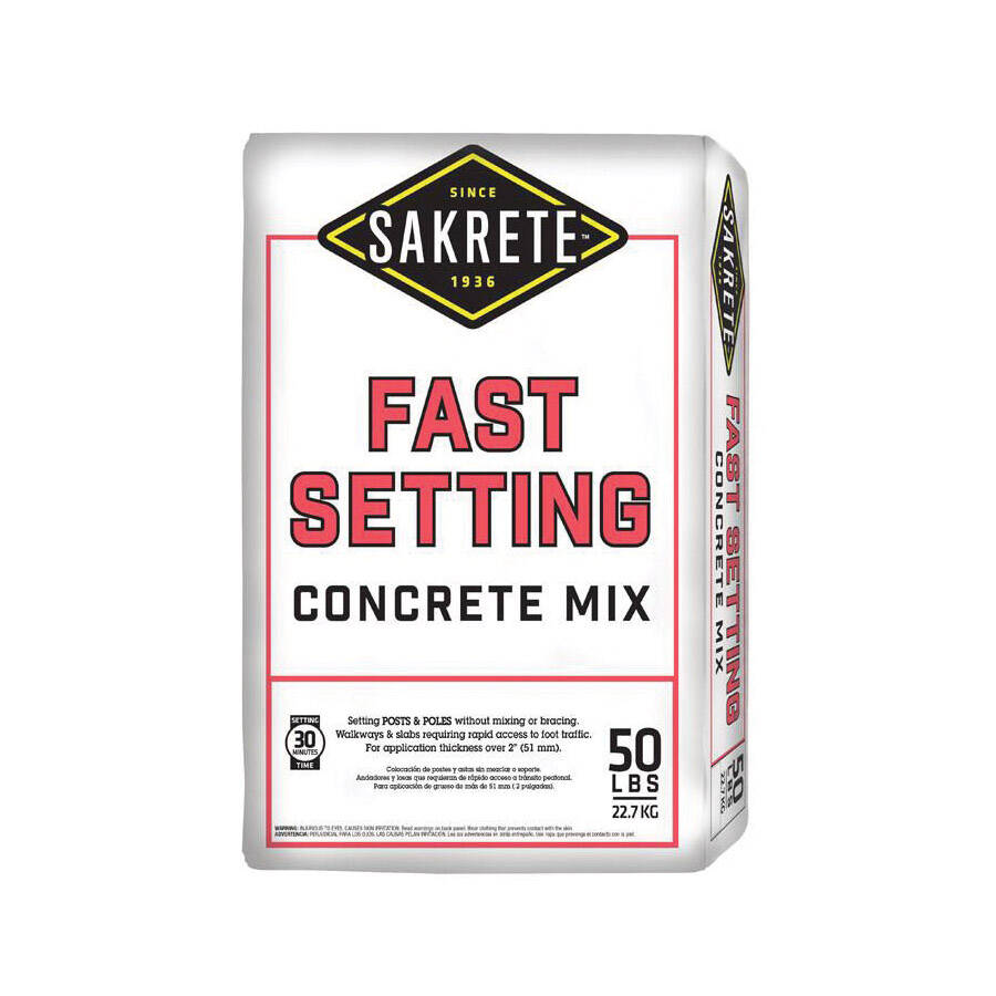 SAKRETE 65305535 50-Pould Gray Fast Set Concrete Mix at Sutherlands