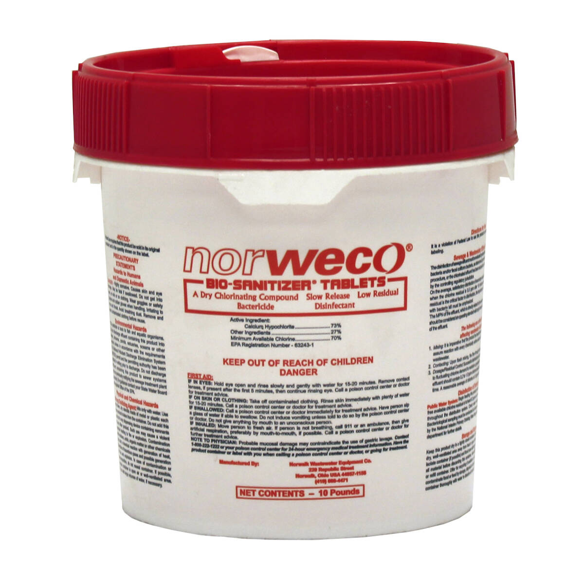 NORWECO 10LB Wastewater Bio-Sanitizer Disinfectant Tab - 10 lb., 1-Pack ...