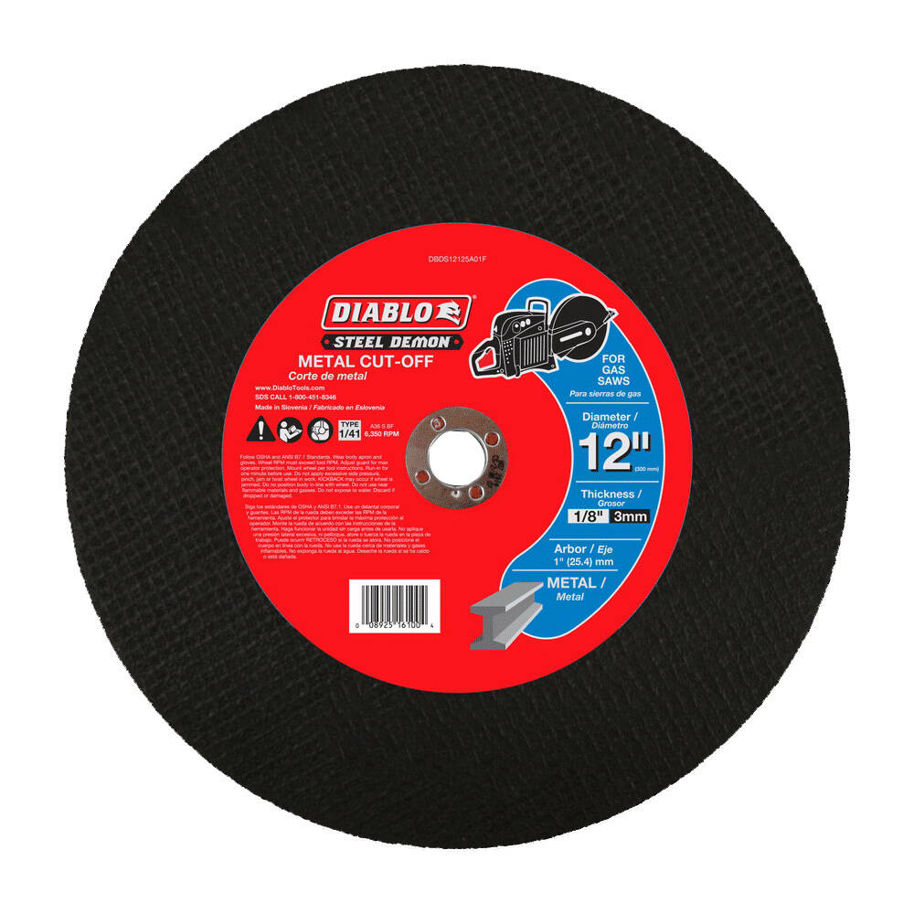 Diablo® DBDS12125A01F 12-Inch Metal High Speed Cut Off Disc 1-Inch at ...