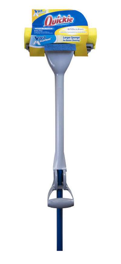 Quickie 058MB-4 Quickie Automatic Roller Mop And Scrub With Microban Antimicrobial Product ...