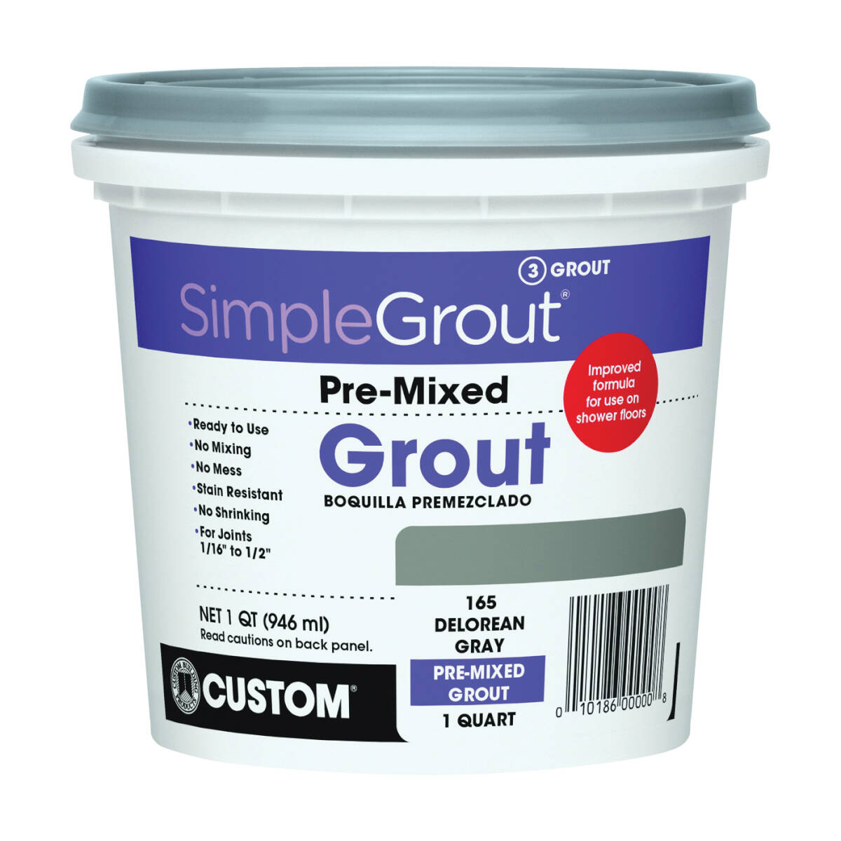 CUSTOM PMG165QT 1-Quart Pail Tile Grout at Sutherlands