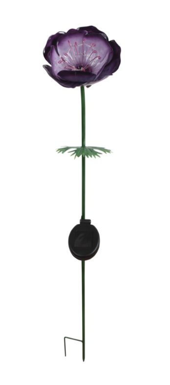 Boston Harbor® 26145 Solar Metal Poppy Flower Garden Light, Assorted at ...