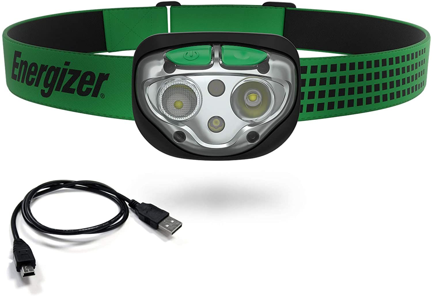 Energizer ENHDFRLP Vision Ultra, 400-Lumen, LED Rechargeable Headlight ...