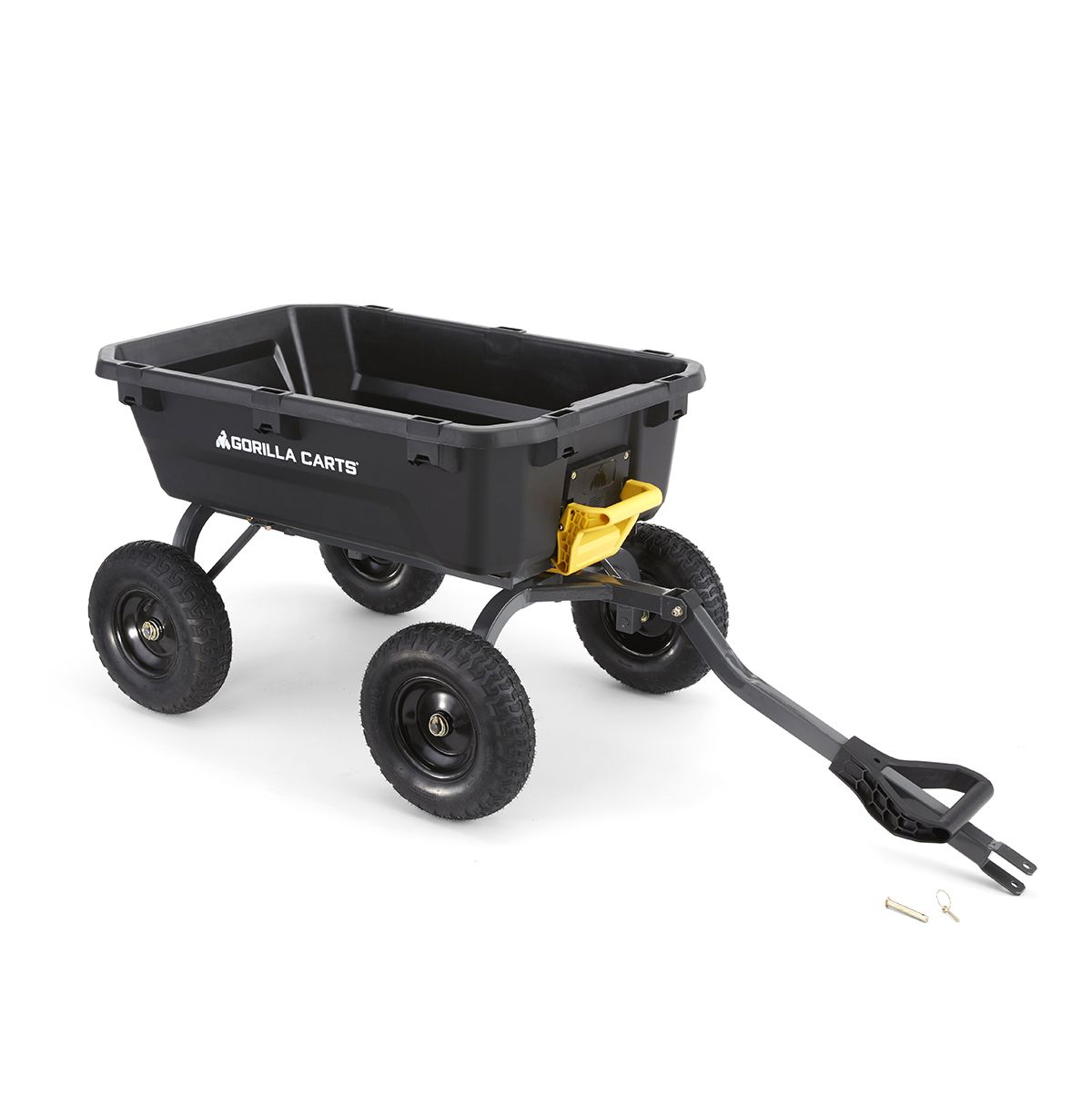 Gorilla Carts GCG-7 7 Cubic Foot, Black, Heavy Duty Poly Yard Dump Cart at Sutherlands