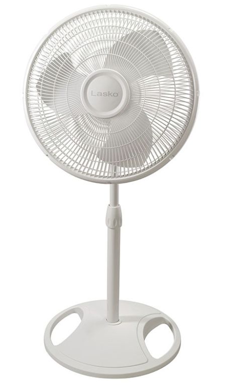 Lasko 2520 16-Inch White 3-Speed Adjustable And Tilt Back Oscillating ...