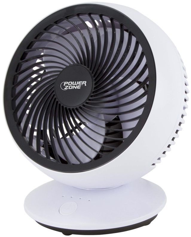 PowerZone™ QT-U608C 6-Inch 3-Speed White Oscillating Table Fan at ...