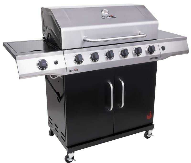 Char-Broil 463229021 6-Burner Gas Grill With Chef's Tray and Cabinet ...